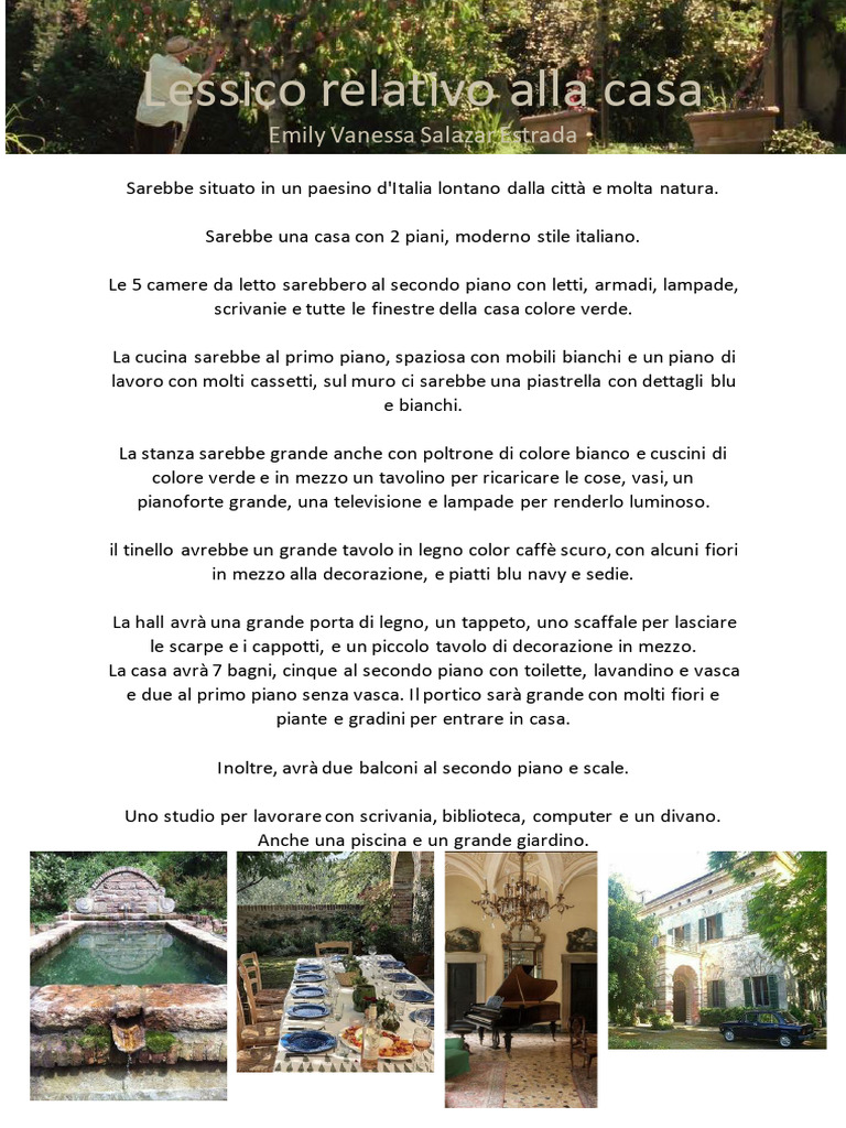 Italiano, La Casa | PDF