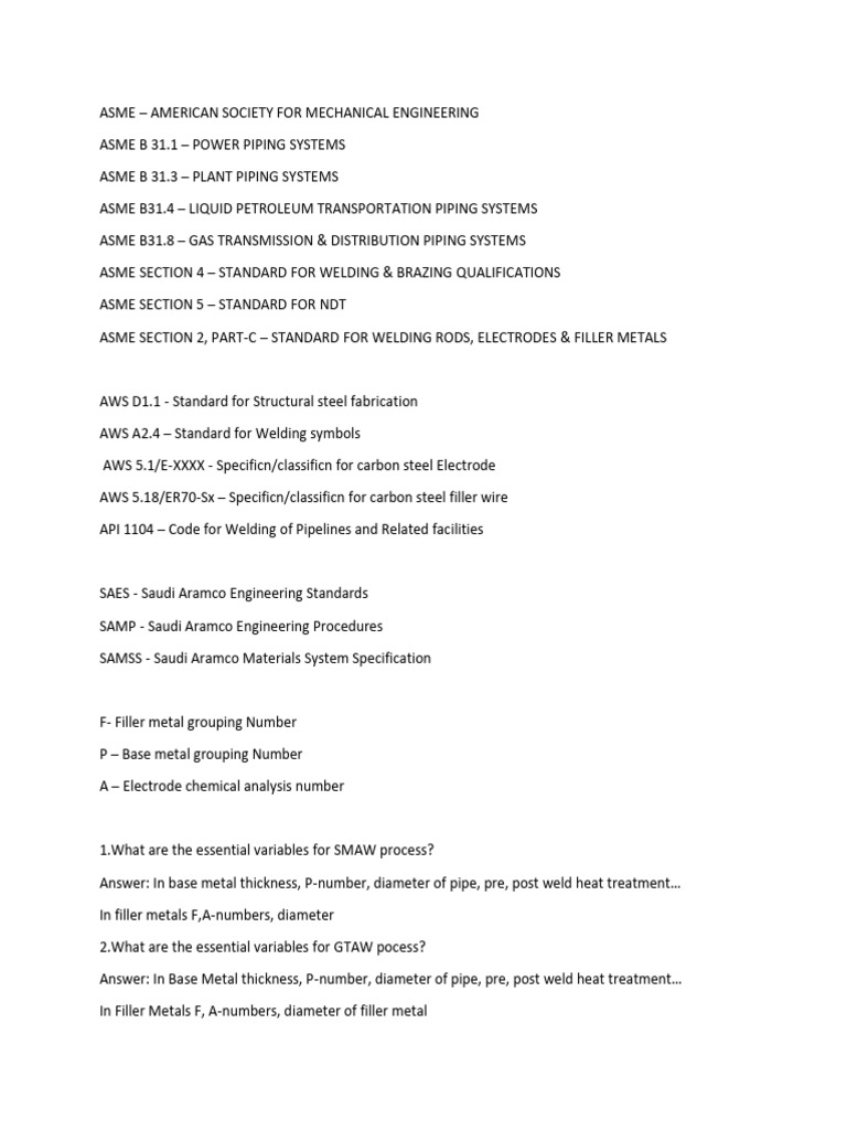 Interview Questions 02 | PDF | Welding | Construction