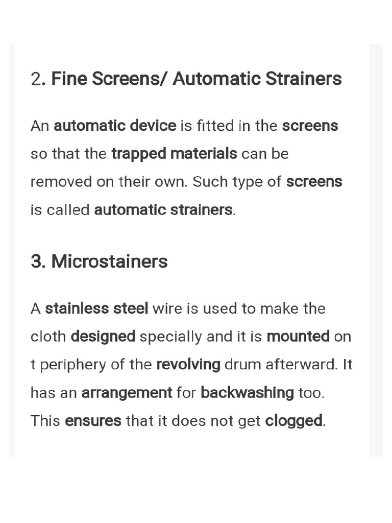 Water Treatment Process Steps | PDF