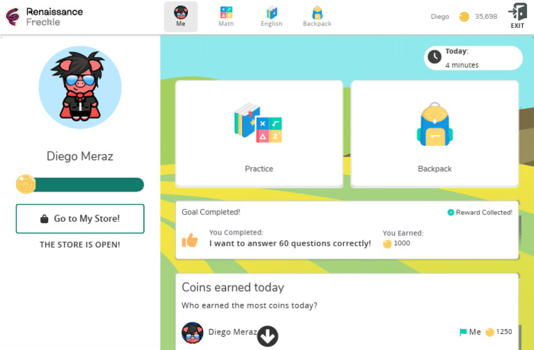 Freckle Student Dashboard | PDF
