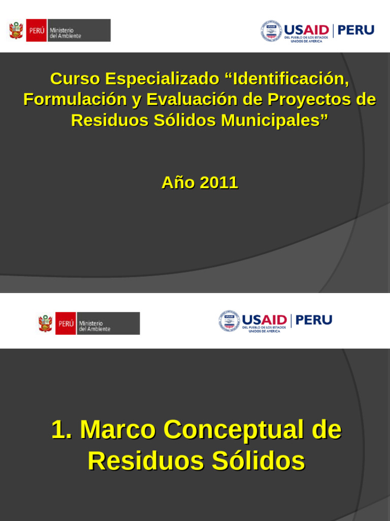 Marco Conceptual de Residuos Solidos 2011-Final | PDF | Residuos | Vertedero