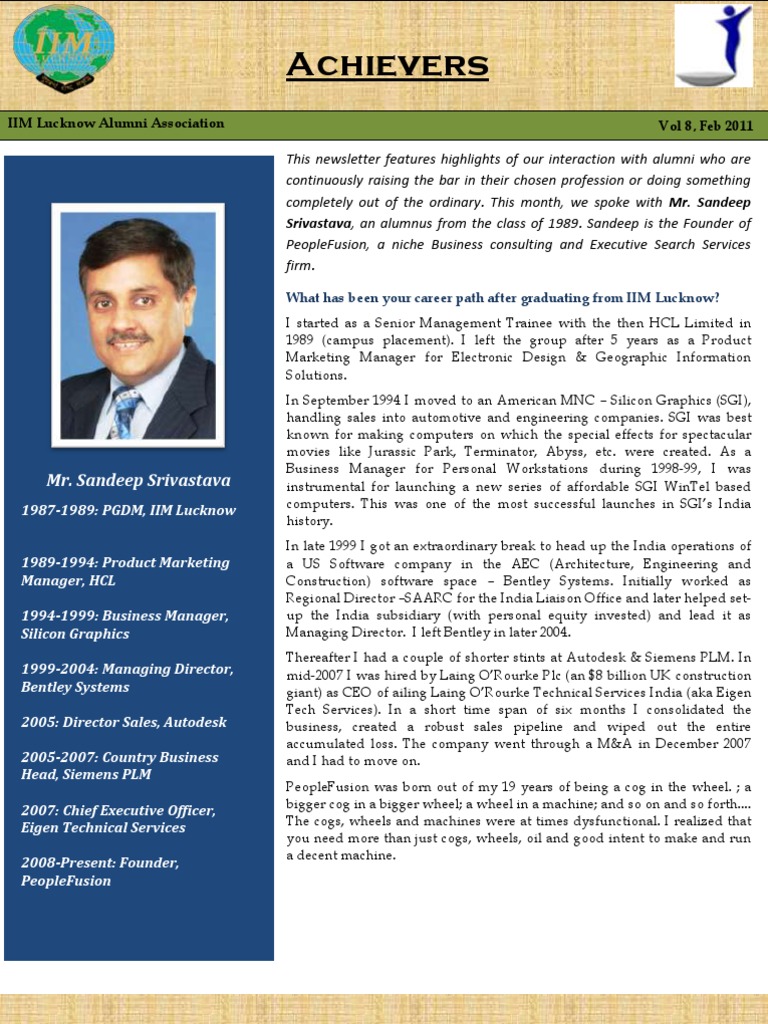 Achievers Sandeep Srivastava Pdf Entrepreneurship Engineering