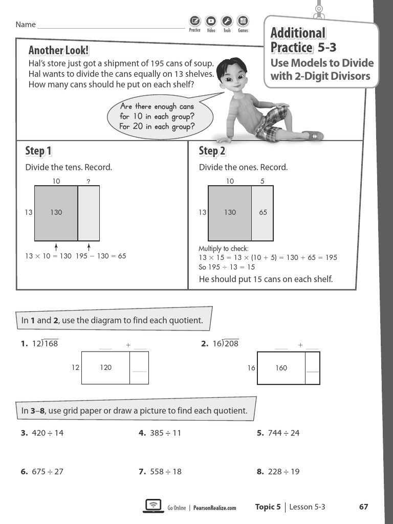Envision Math 5th Grade Topic 5 Lesson 3 | PDF | Mathematics
