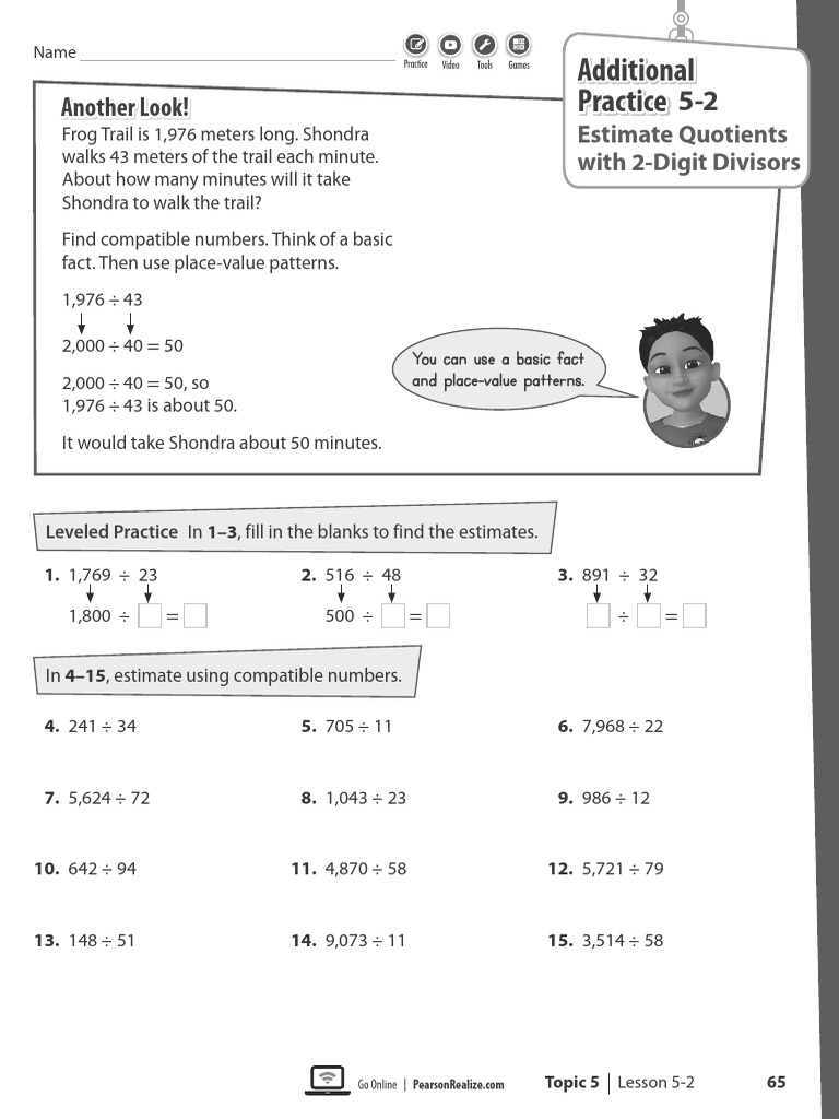 5th Grade Envision Math Workbook | PDF
