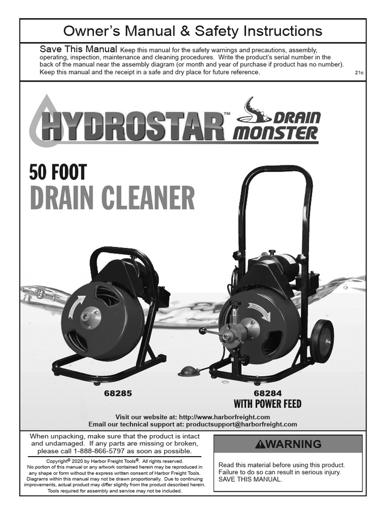 Drain Cleaner Instructions | PDF | Electrical Connector | Personal ...