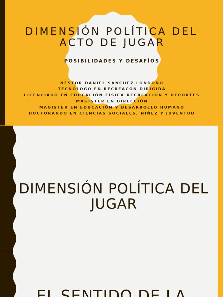 Dimensión Politica Del Acto de Jugar | PDF | Democracia | Ideologías ...