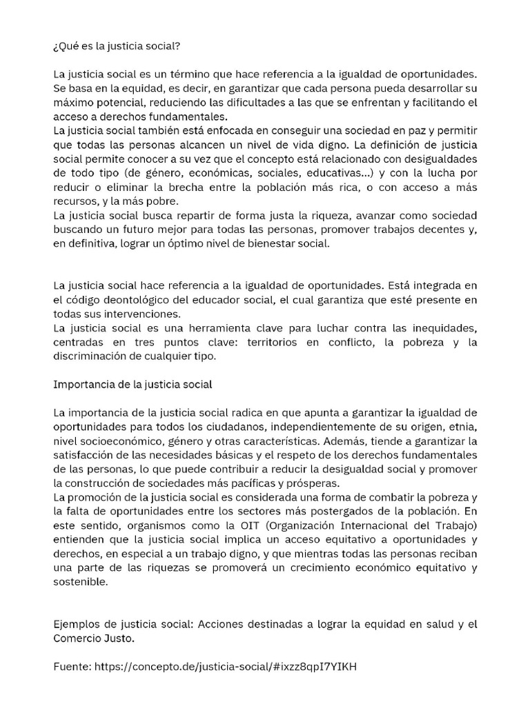Justicia Social Pdf