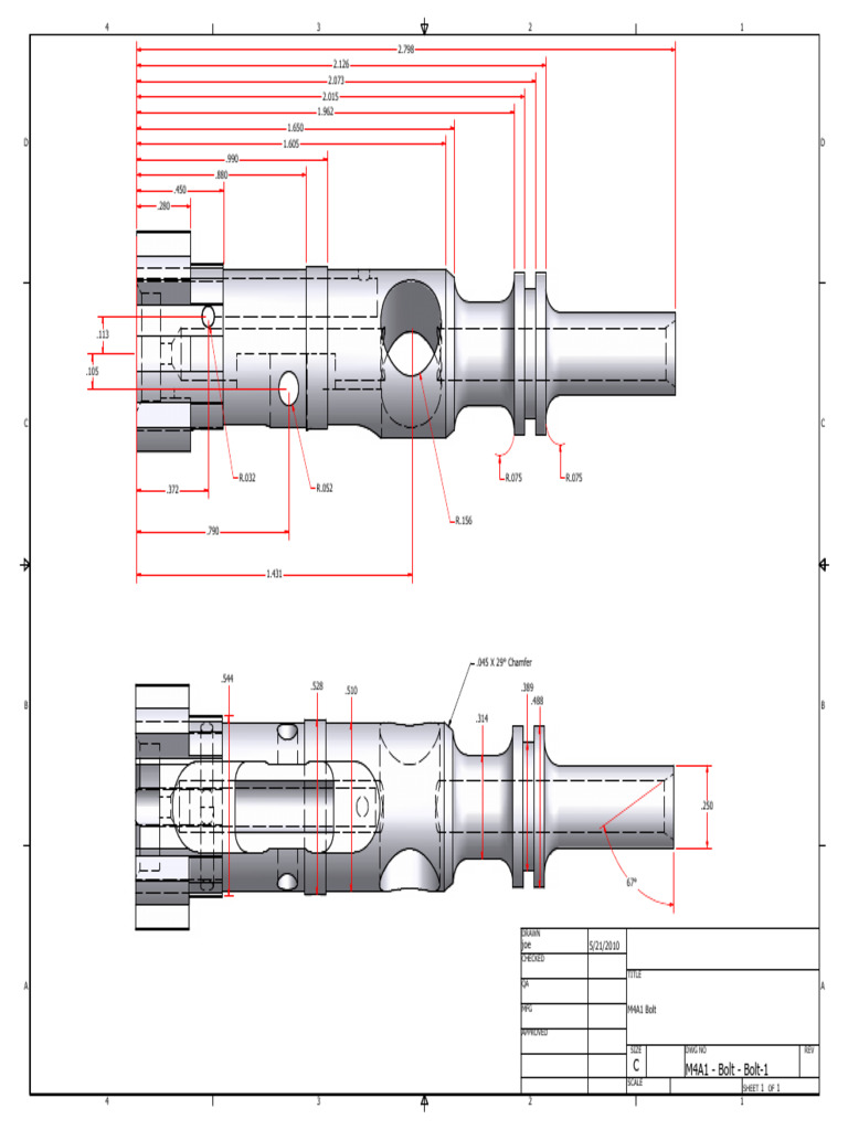 AR-15 Bolt Schematic Part 1 | PDF