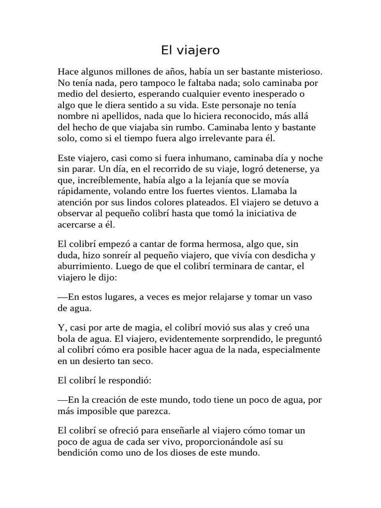 El viajero y sus aprendizajes | PDF