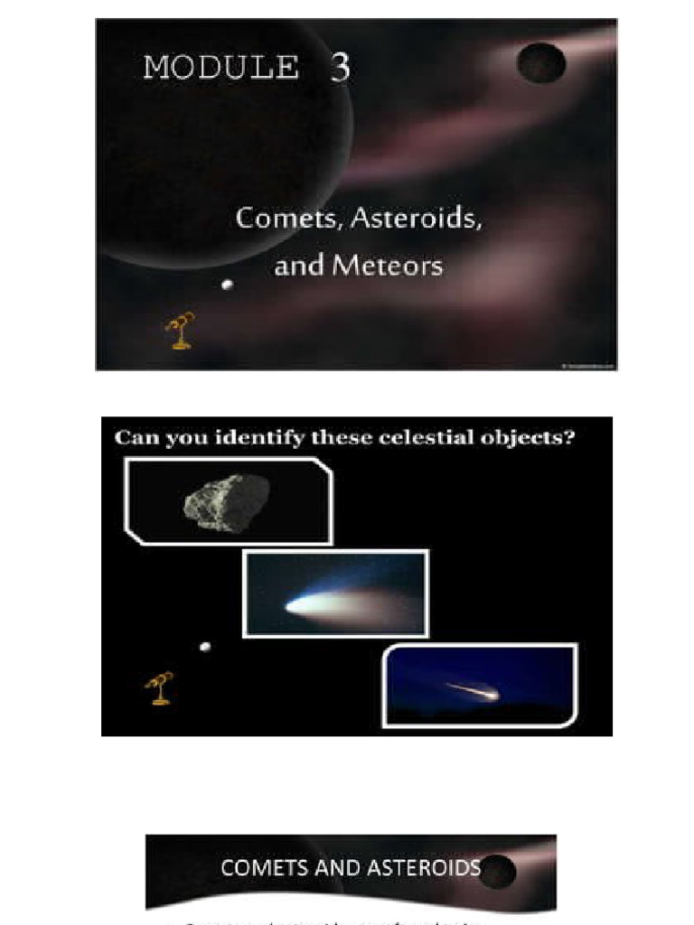 Comets Asteroids and Meteors | PDF