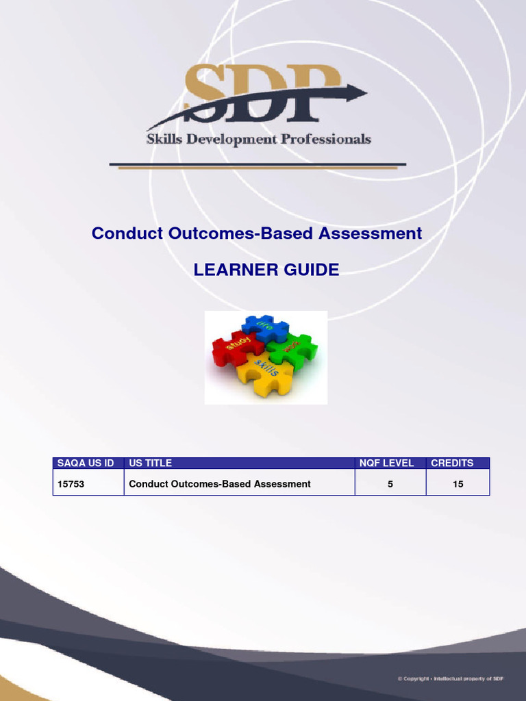 Assessor's Guide: Outcomes-Based Assessment | PDF | Learning ...