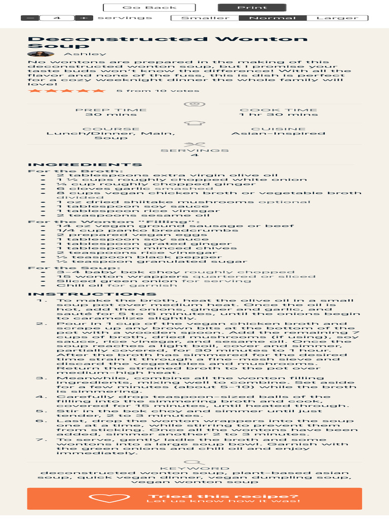 Deconstructed Wonton Soup - Eat Figs, Not Pigs | PDF | Soup | Sauce