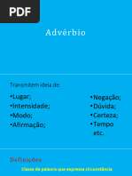 Mapa Mental ADVÉRBIO | PDF | Advérbio | Famílias linguísticas