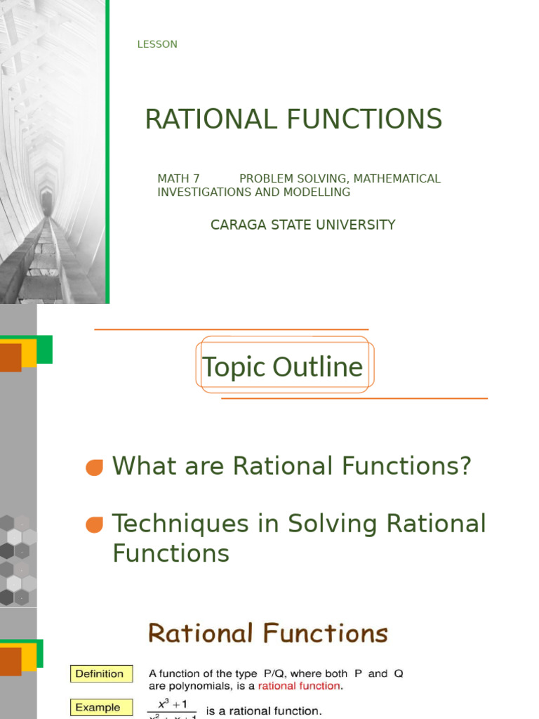 Rational Functions | PDF