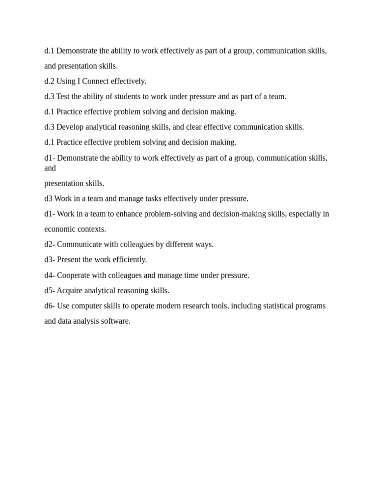 Teamwork & Skills Development | PDF