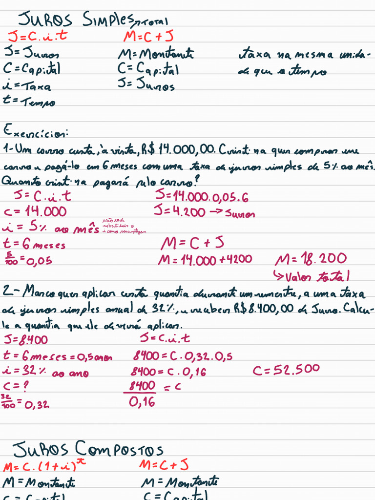 Juros Simples e Compostos - 240523 - 192239 | PDF
