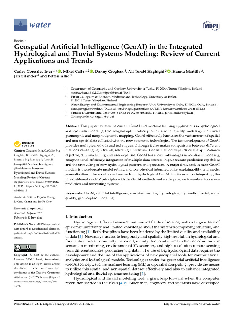 Water 14 02211 v2 | PDF | Machine Learning | Deep Learning