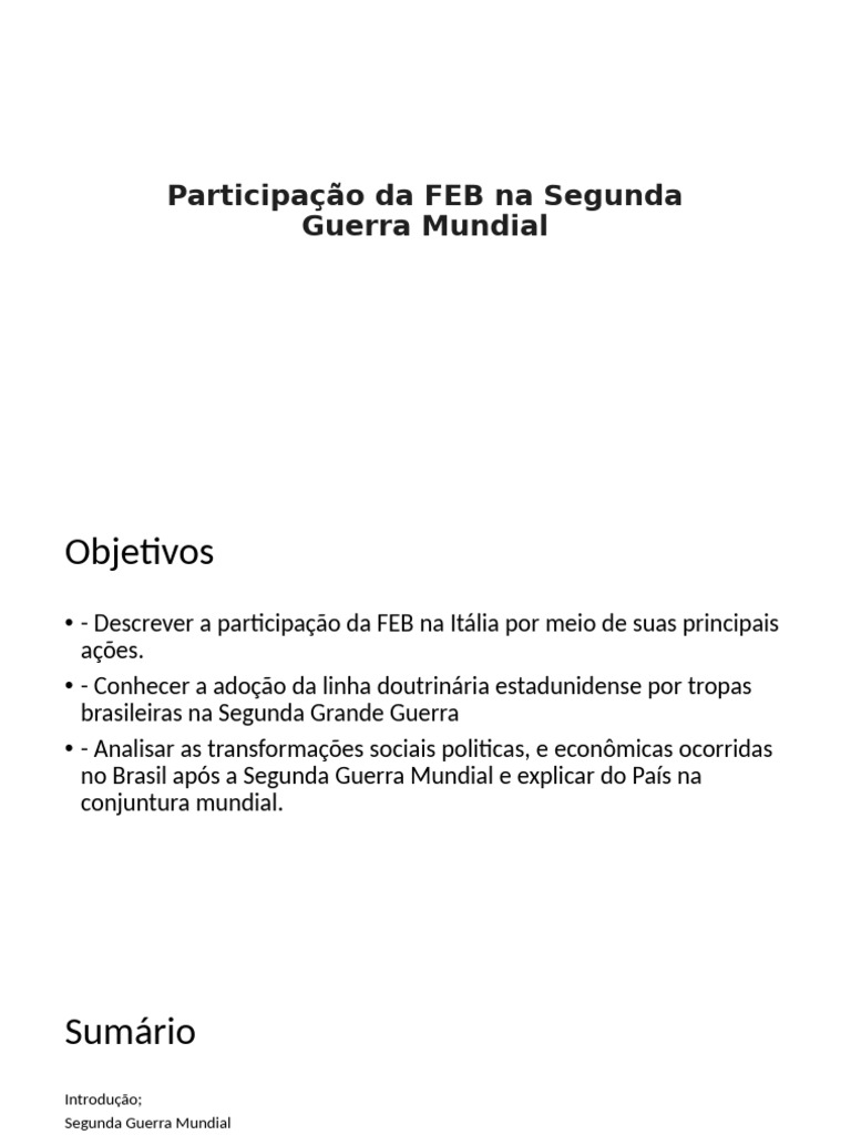A Feb Na Segunda Guerra Completo Aws | PDF | Segunda Guerra Mundial ...