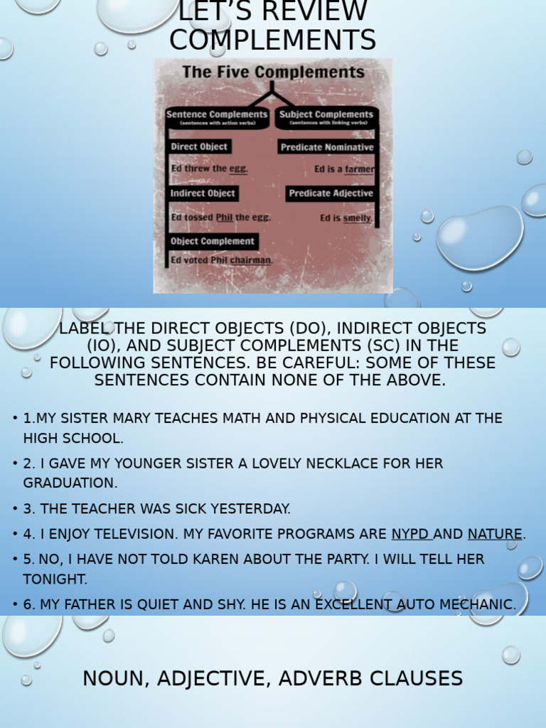 Identifying Sentence Components and Clauses | PDF | Adverb | Adjective