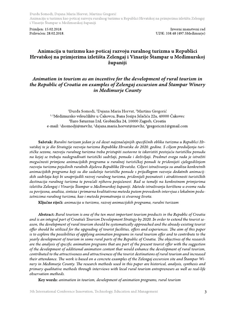 935413.animation in Tourism As An Incentive For The Development of ...