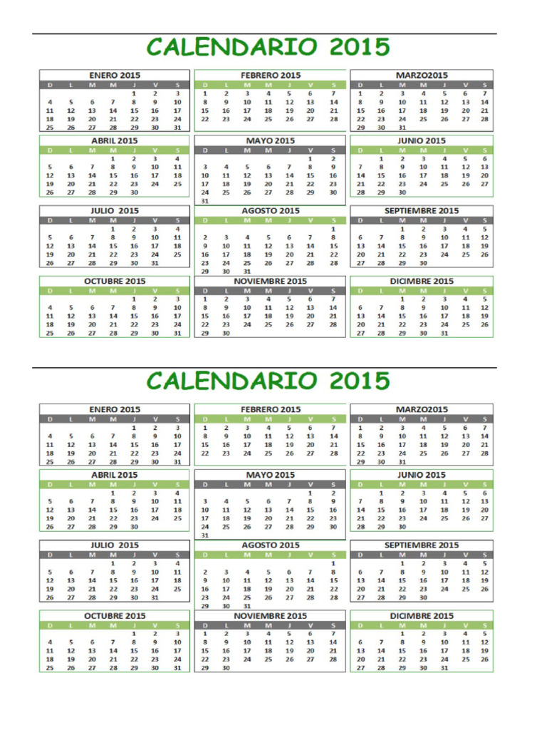 Letras y Calendario | PDF