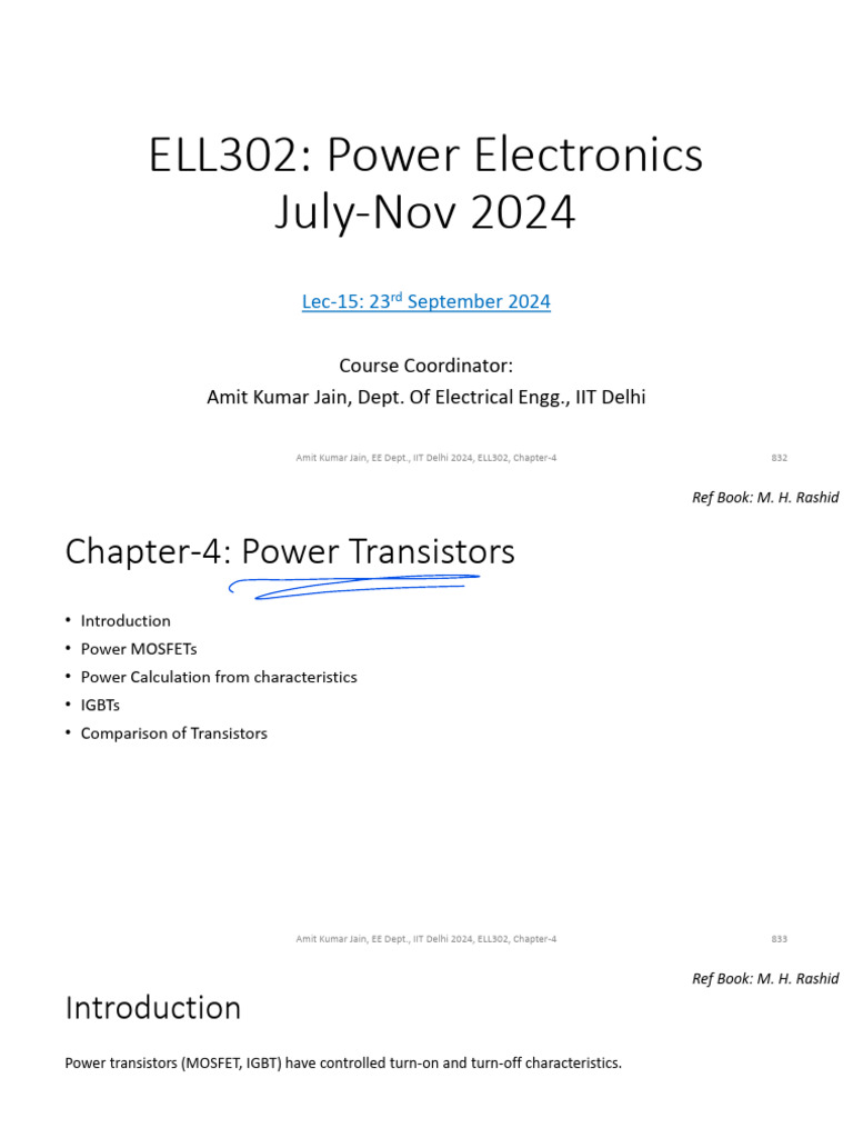 Lec 15 ELL302 23rd Sept 2024 | PDF | Field Effect Transistor | Mosfet