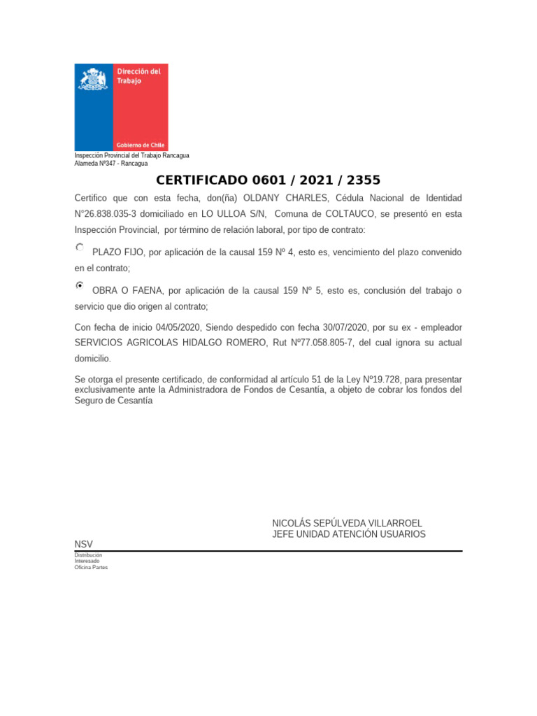 Certificado Afc 1 | PDF
