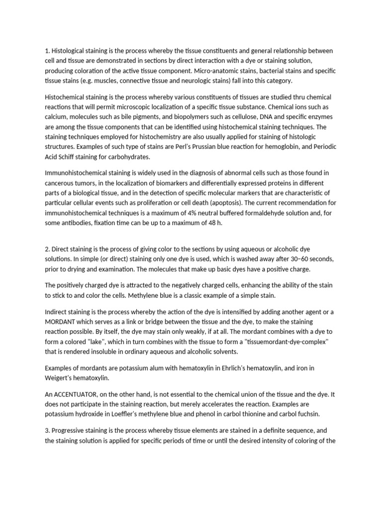 Histological-WPS Office | PDF | Staining | Immunohistochemistry