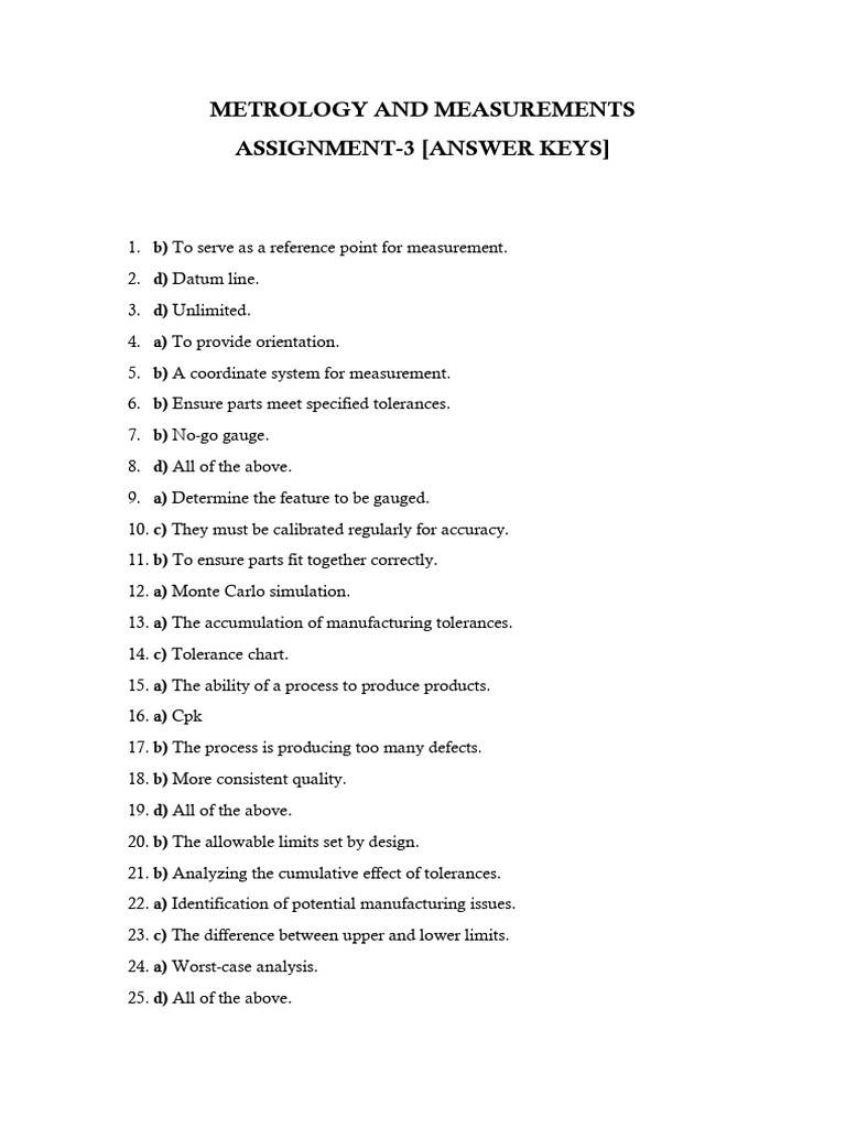 Metrology and Measurements Assignment-3 | PDF | Surface Roughness | Interferometry
