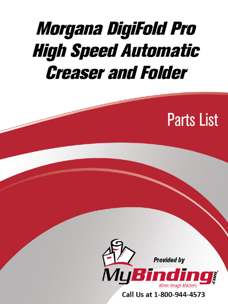 Morgana DigiFold Pro Parts Manual | PDF | Screw | Manufactured Goods