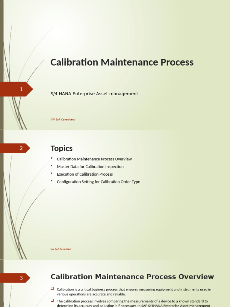 SAP Calibration Process Guide | PDF