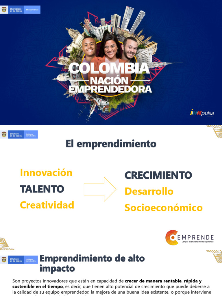 Presentacion CEmprende | PDF | Iniciativa empresarial | Colombia
