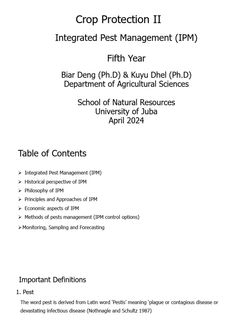 IPM Strategies for Pest Management | PDF | Pest (Organism) | Pest Control