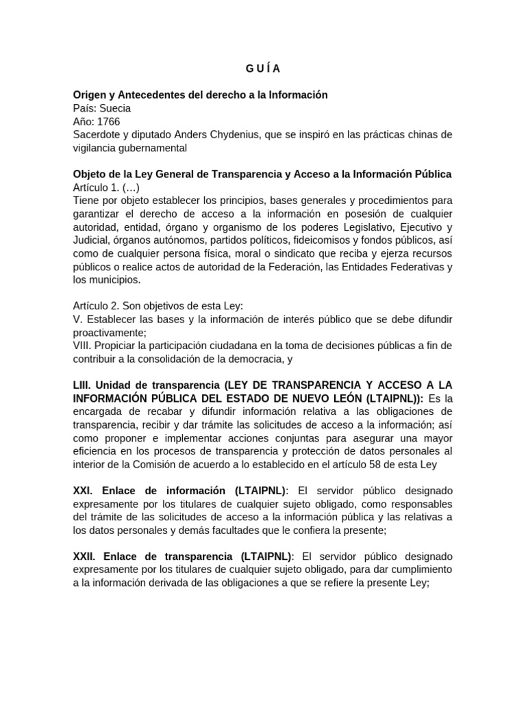 Guía Transparencia de Datos | PDF | Leyes de libertad de información ...