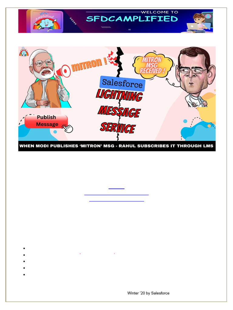 Lightning Message Service In Lwc Modi Mitron Fun Project Pdf Object Computer Science