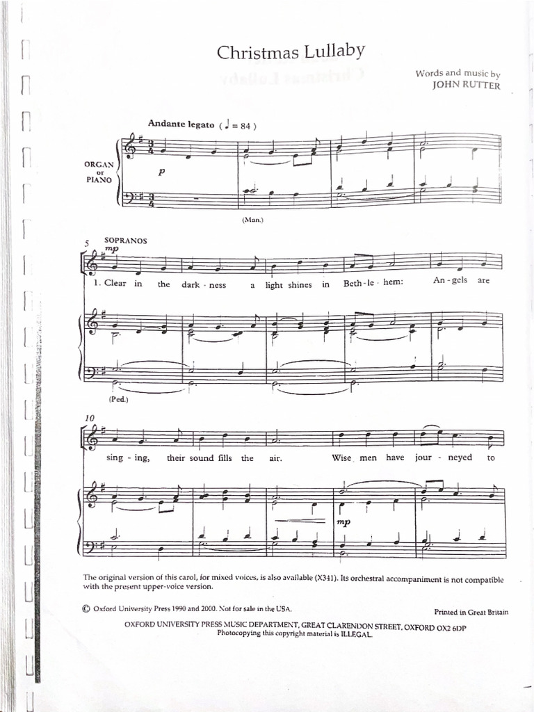 Rutter - Christmas Lullaby | PDF