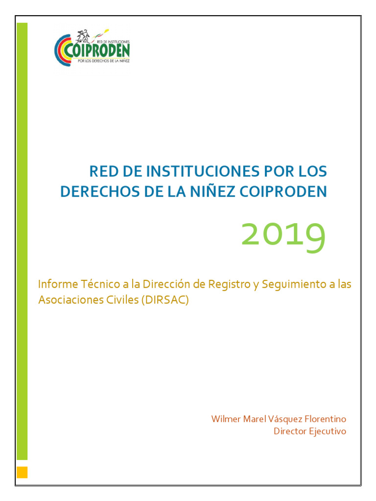 Informe 2019 de COIPRODEN: Avances y Proyectos | PDF | Honduras ...