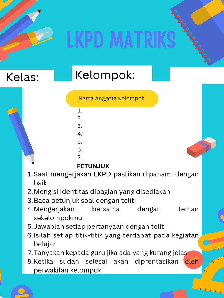 September 2024 LKPD - Matriks | PDF