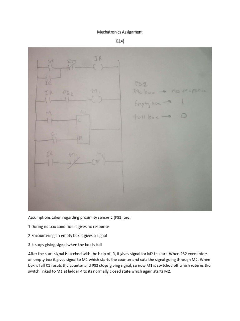 Mechatronics Assignment Q14) | PDF