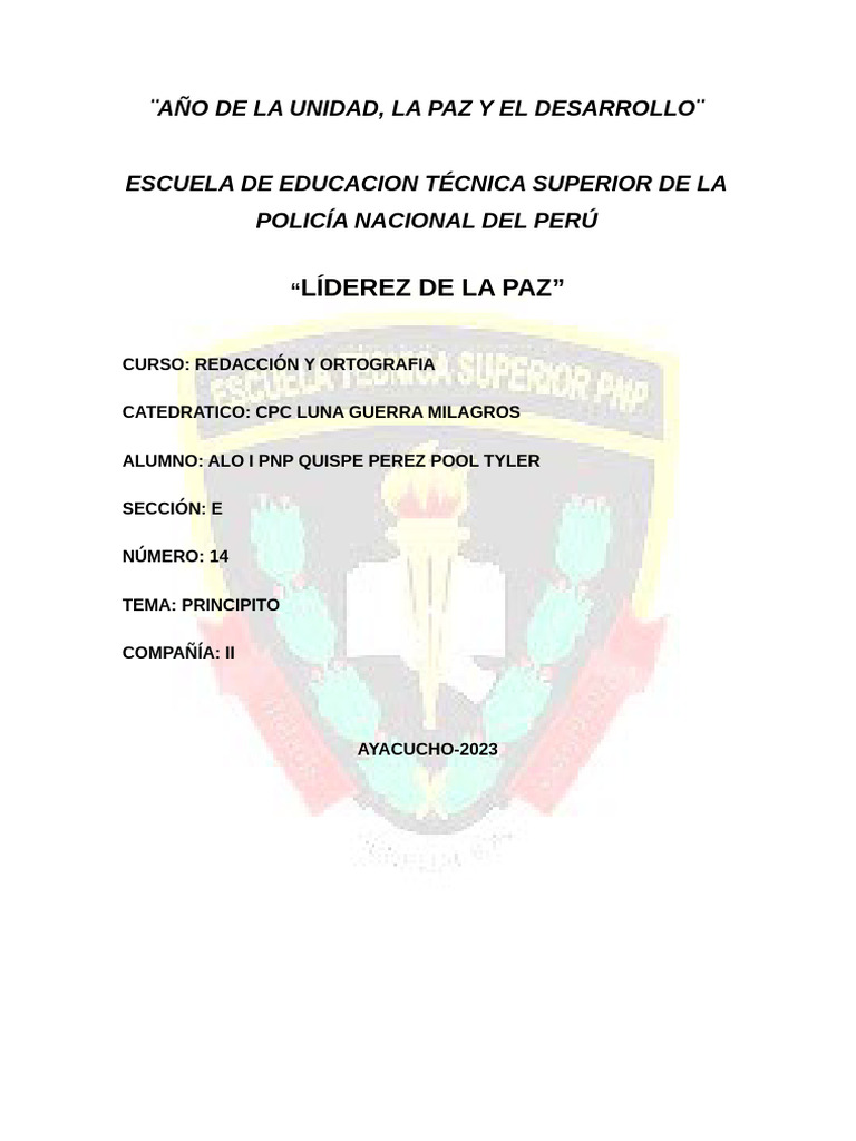 Caratula de Redaccion | PDF