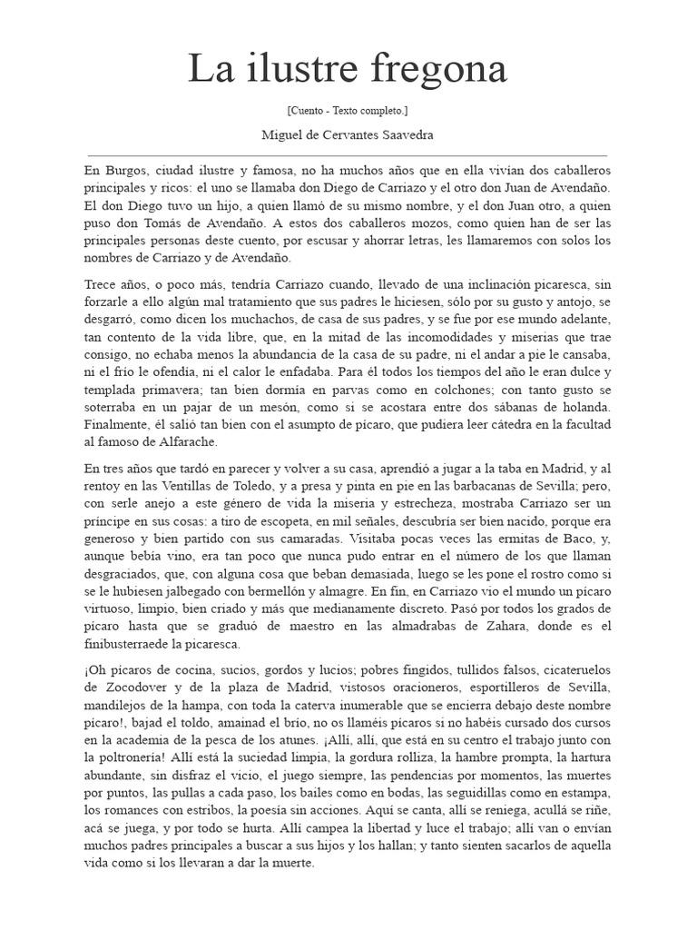 La Ilustre Fregona | PDF