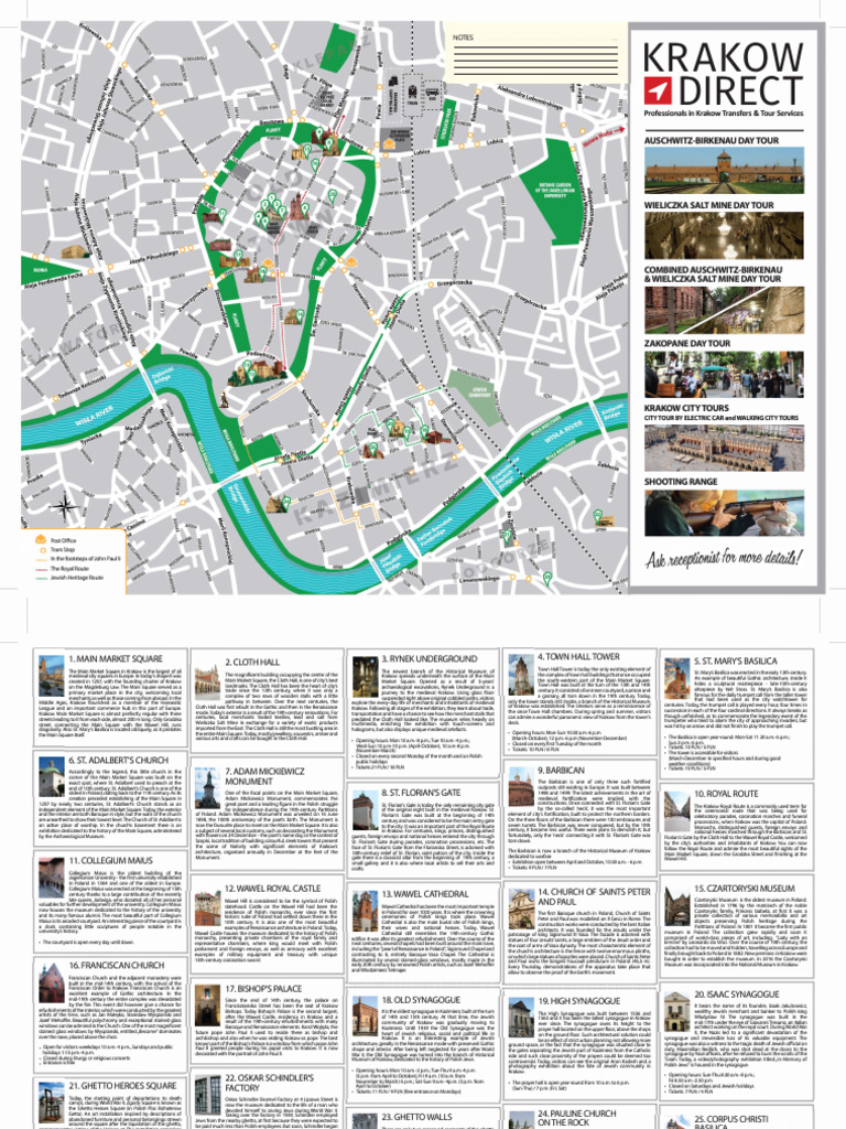 Krakowdirect Krakow Tour Guide Map | PDF | Kraków | Poland
