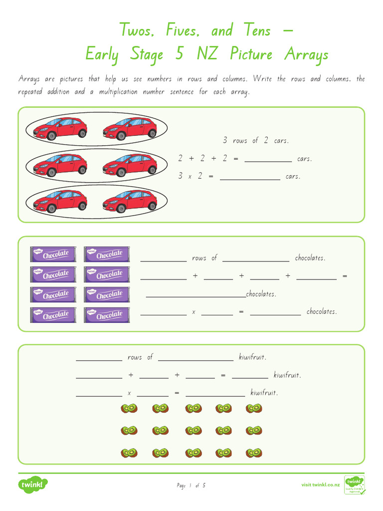 Early Stage 5 Picture Arrays Guide | PDF