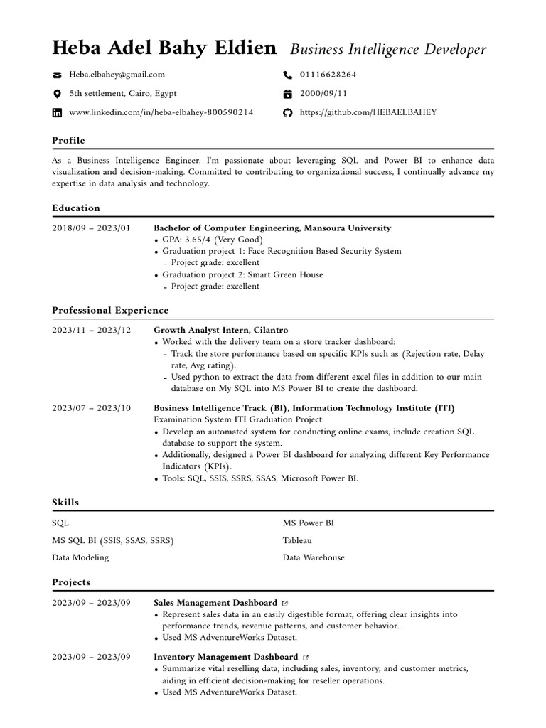 Heba Adel - CV | PDF | Data | Data Management