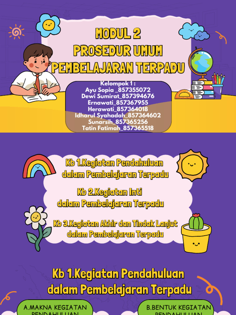 Modul 2 Prosedur Umum Pembelajaran Terpadu PDF | PDF