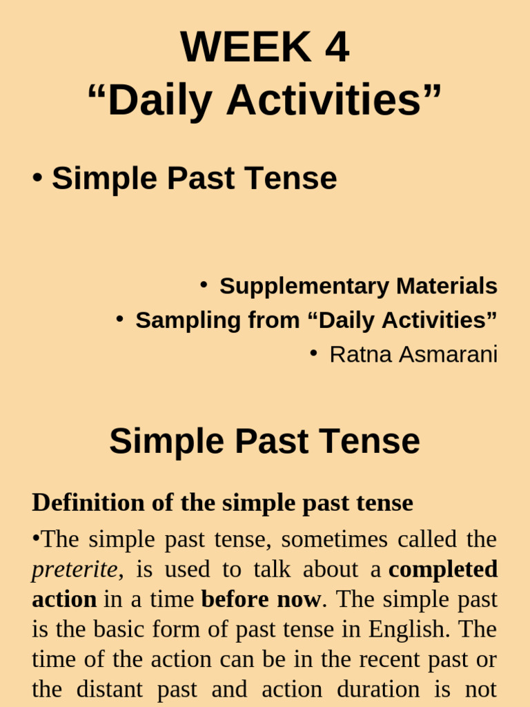 Understanding Simple Past Tense | PDF | Grammatical Tense | Verb
