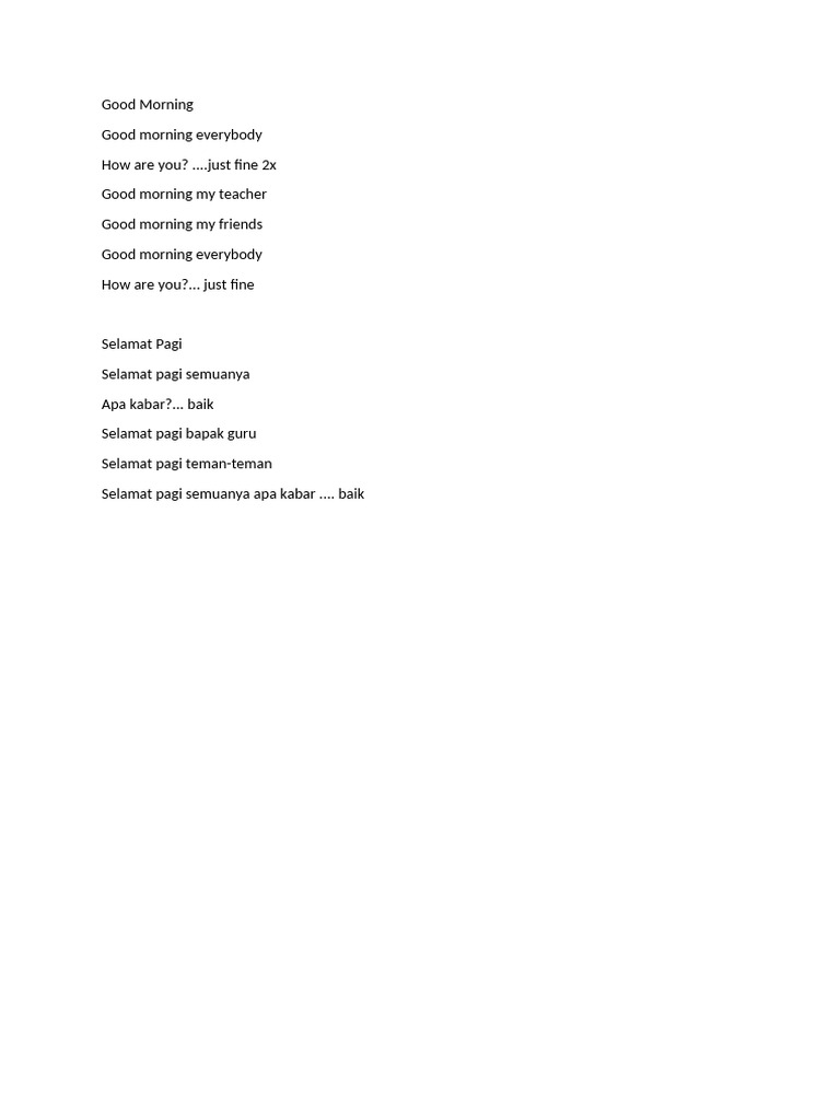 Good Morning | PDF | Self-Improvement