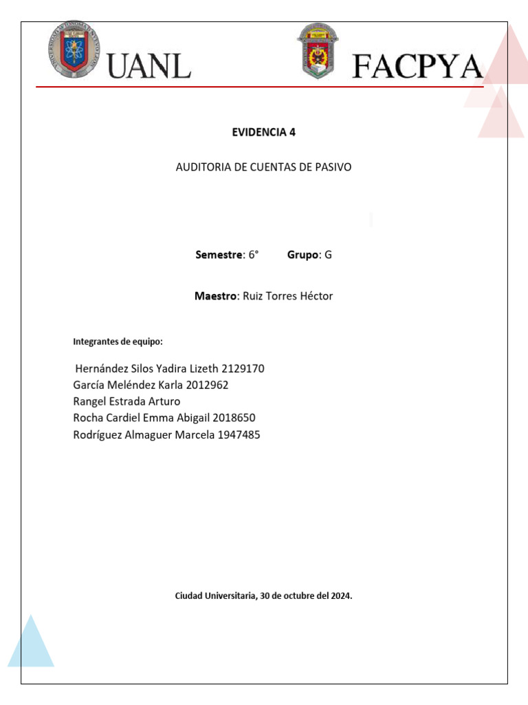 Ev4 Auditoria | PDF | Auditoría | Contralor