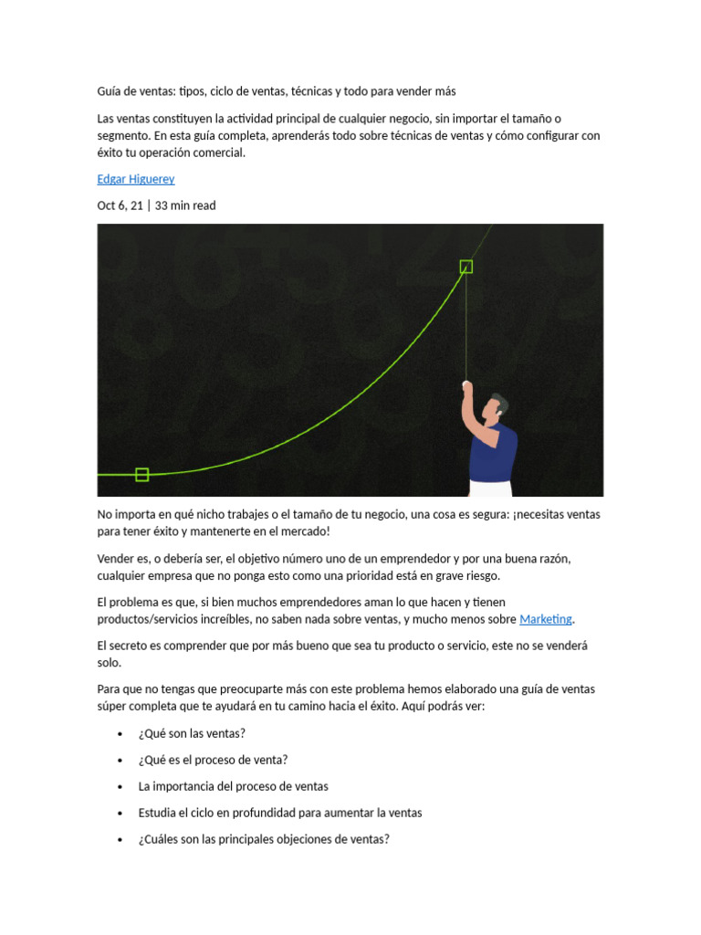 Guía de Ventas | PDF | Marketing | Gestión de la relación con el cliente