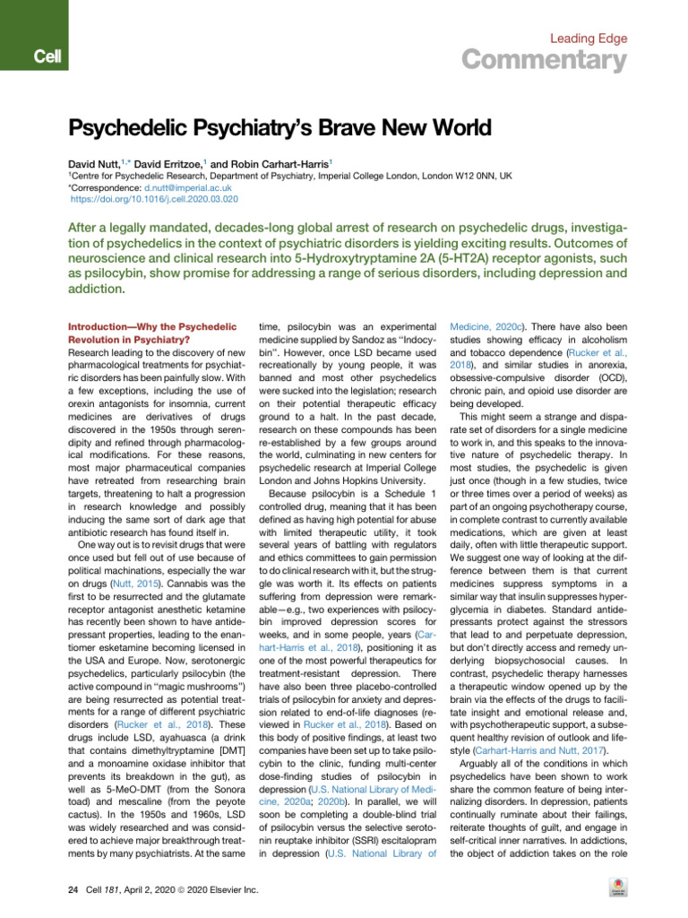 00010223-Psychedelic Psychiatry's Brave New World | PDF | Psychedelic ...